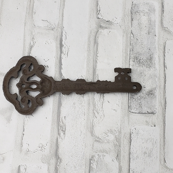 Unique Vintage | Accents | Bejeweled Rustic Wrought Iron Key | Poshmark